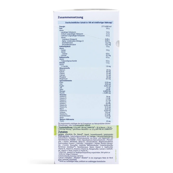 HiPP HA Pre Combiotik Hydrolyzed Formula | Bonpek Baby