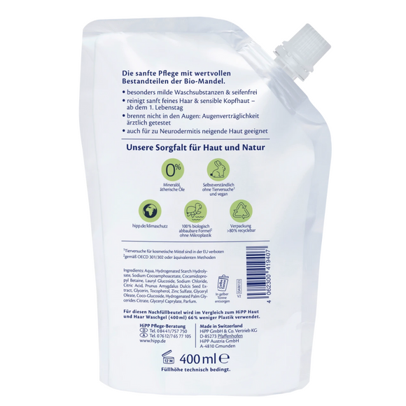 Hipp Baby Head to Toe Wash Gel with Refill Pack | Bonpek Baby