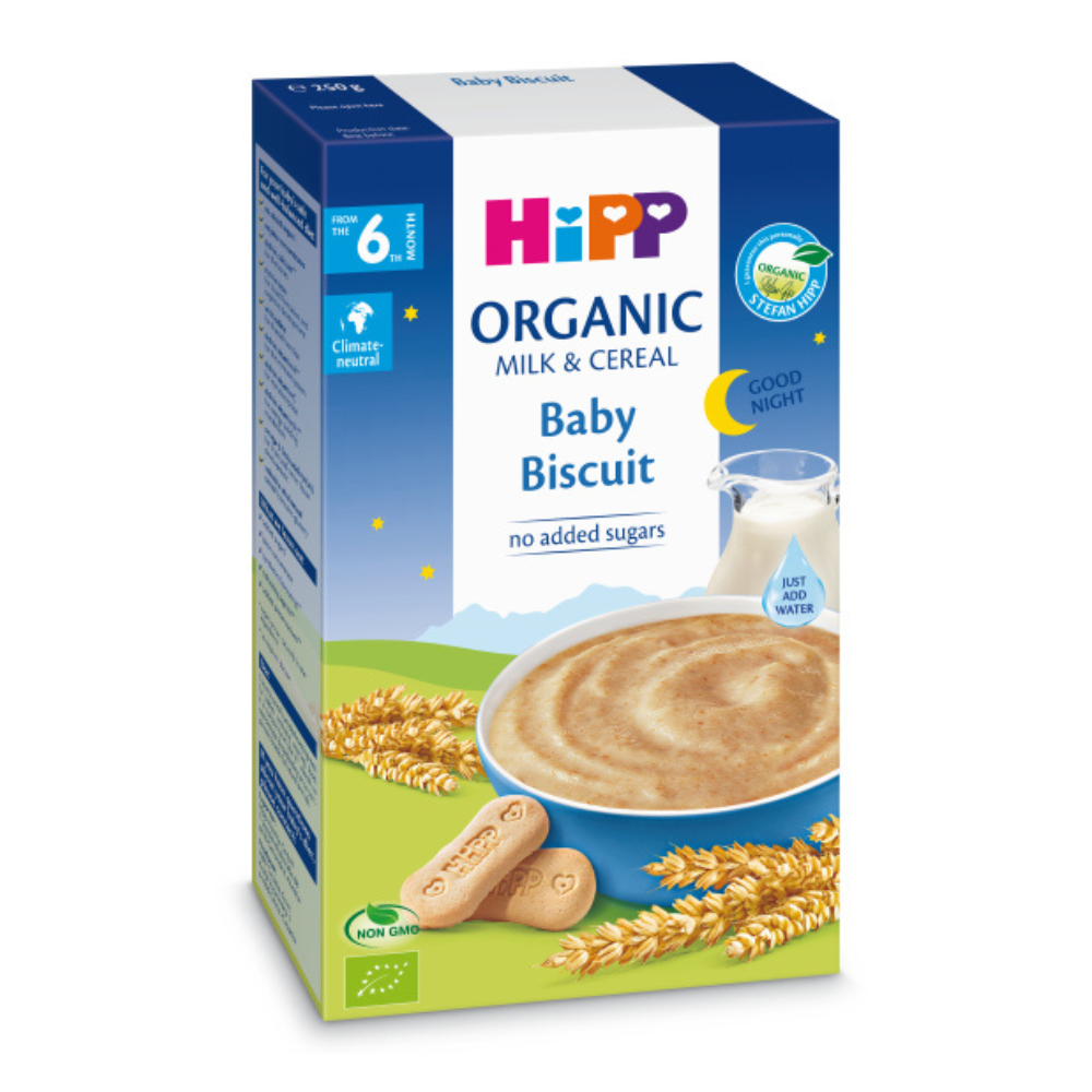 HiPP Organic Good-Night Biscuit Semolina Milk-Porridge | Bonpek Baby